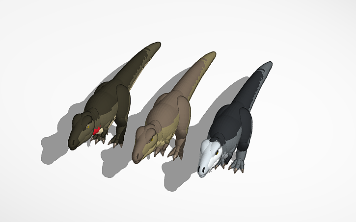 3D design Tyrannosaurus Rex (T-rex) - Tinkercad