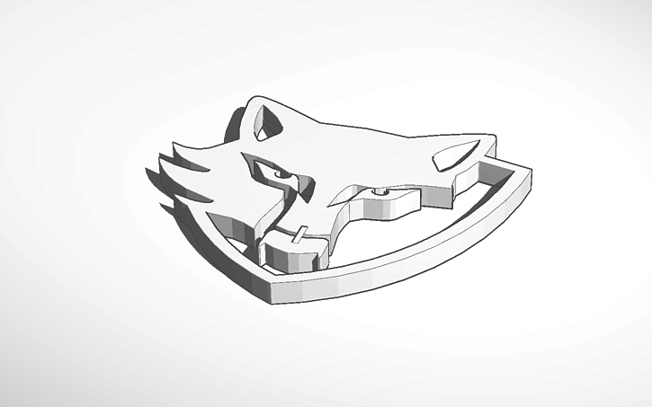 3D design EFHS Wolf Logo - Tinkercad