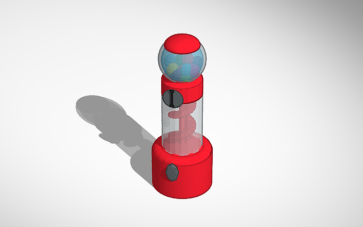 3D design gumball machine - Tinkercad