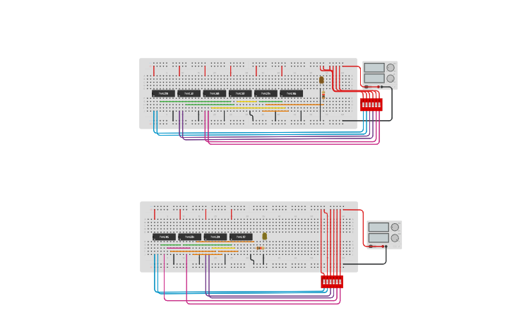 Circuit design LOGIC GATES - Tinkercad
