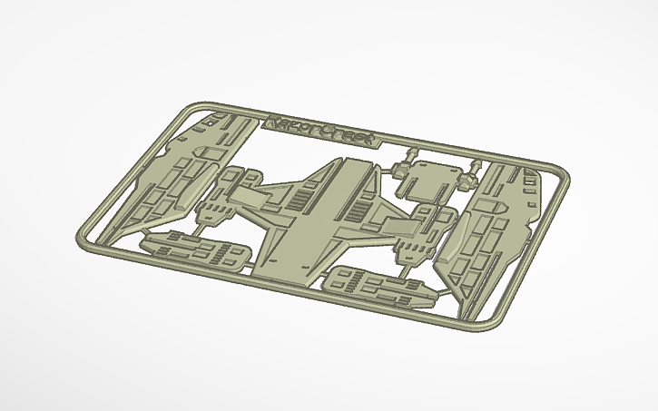 3D design razor crest card kit - Tinkercad