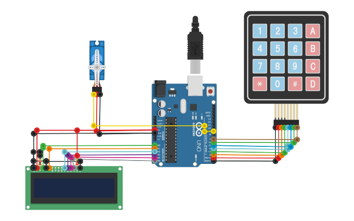 Circuit design DIGITAL LOCK COMBINATION - Tinkercad