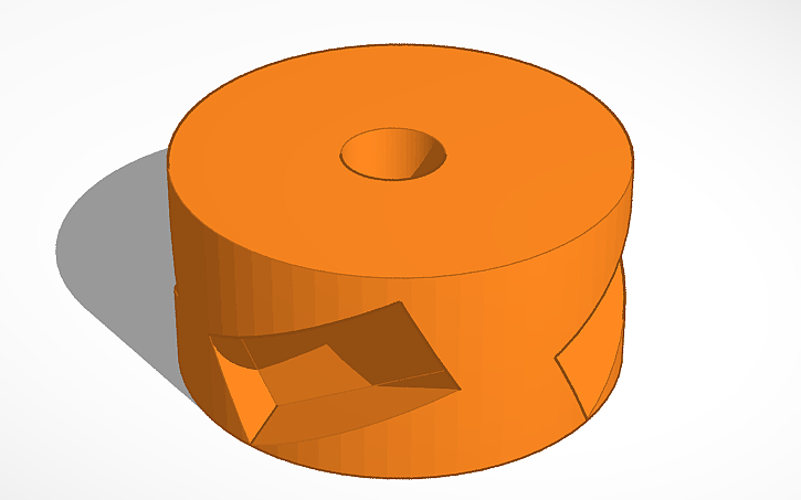 3D design whirlygig prop spindle - Tinkercad