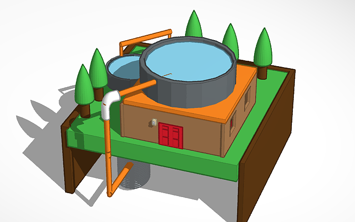 3D design Rain Water Harvesting - Tinkercad