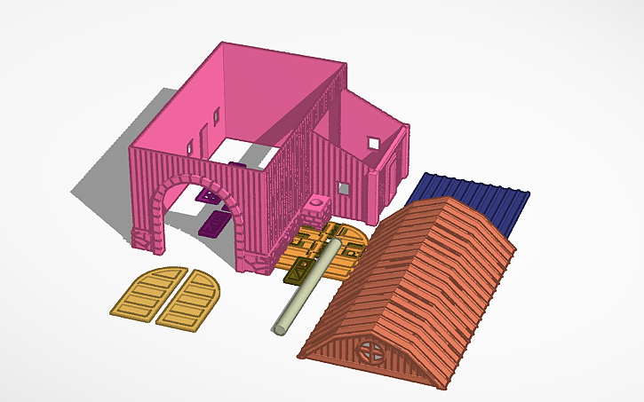 3D design 009 narrow gauge shed - Tinkercad