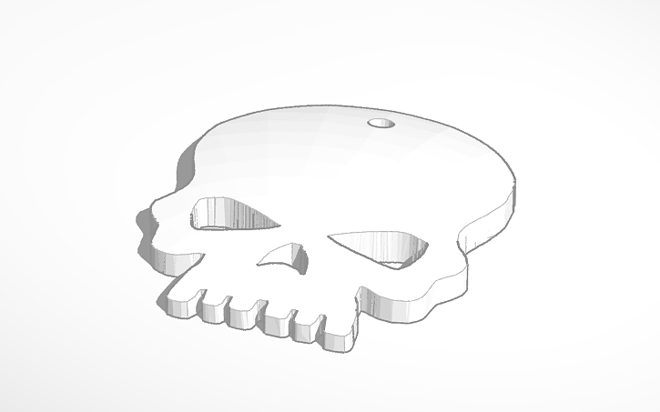 3D design Skull key chain - Tinkercad
