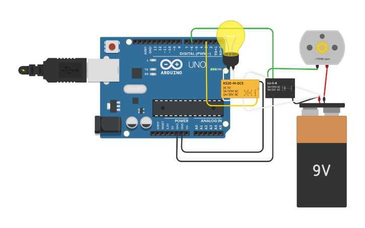 Circuit design Relay - Tinkercad