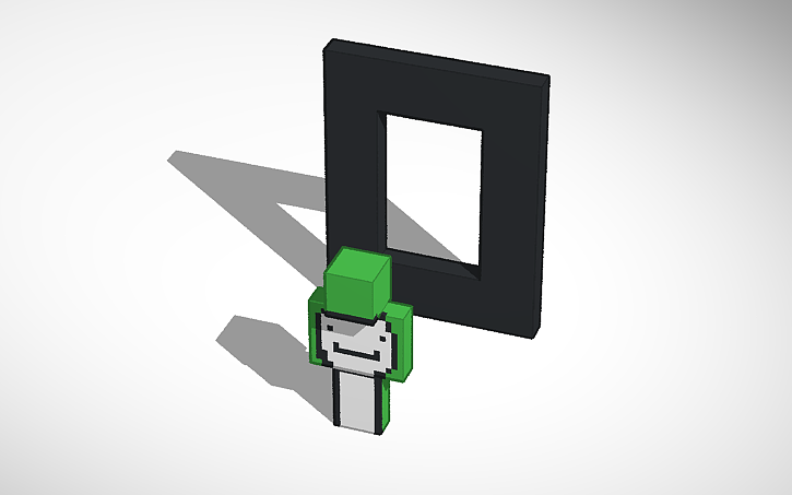 3D design Minecraft Dream Skin - Tinkercad