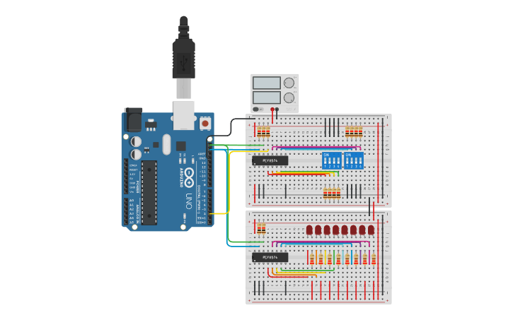 Circuit design I/O Expansion using PCF8574 I2C Port Expander with ...