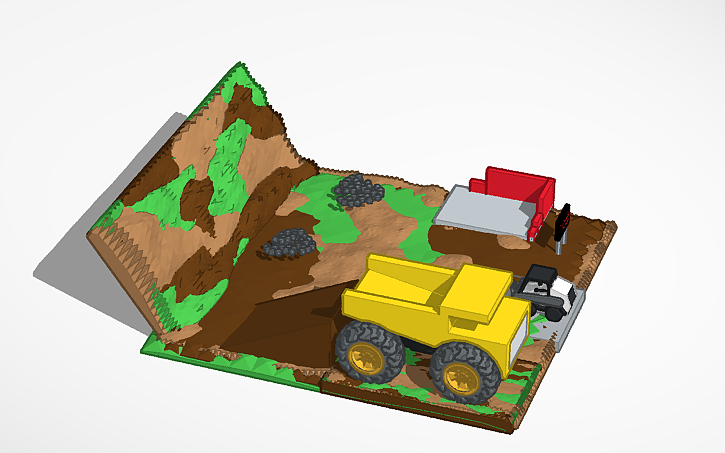 3D design Keyboard controlled skid steer at the construction site ...