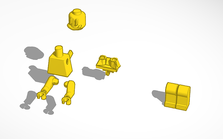 3D design pikachu LEGO MINIFIGURE - Tinkercad