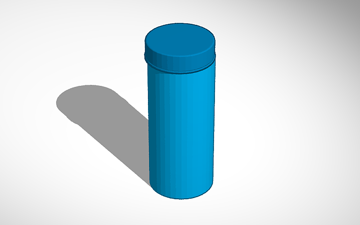 3D design PLastic water bottle - Tinkercad