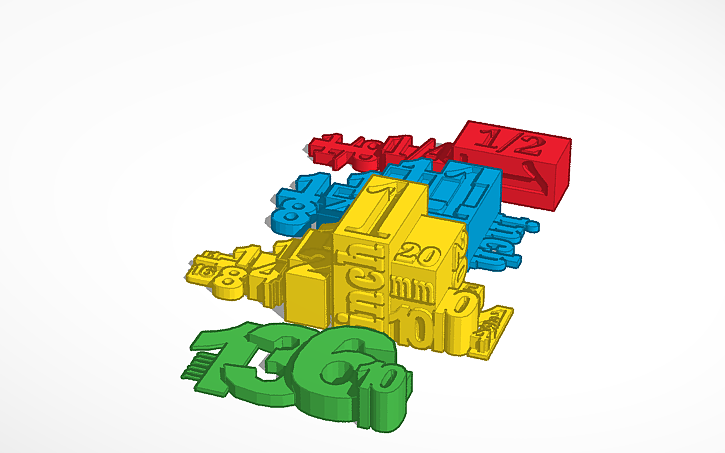 3D design Measurement Blocks - Tinkercad