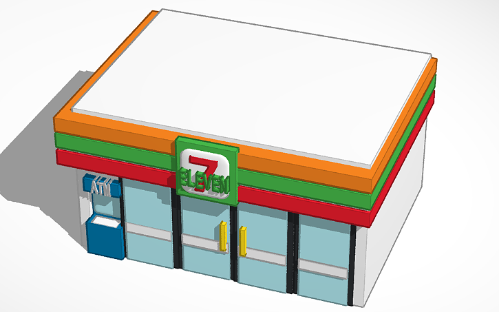 3D design 7-eleven - Tinkercad