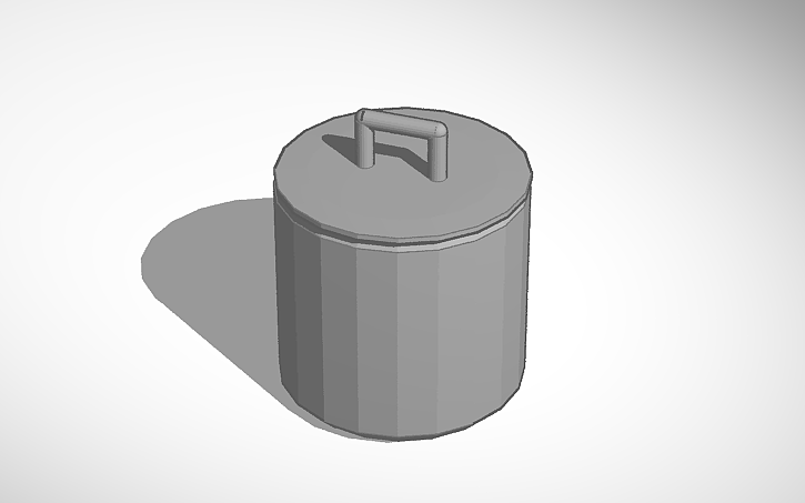 3D design A rubbish bin - Tinkercad