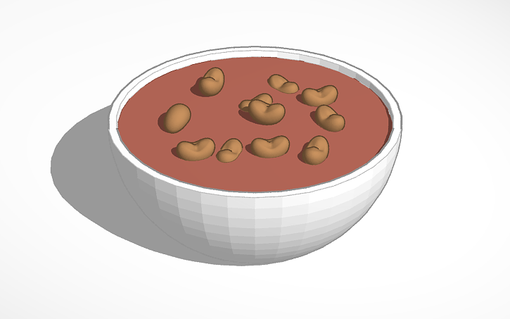 3D design bowl o baked beans - Tinkercad