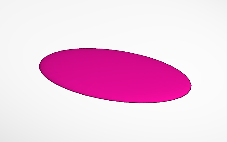3D design oval shape - Tinkercad