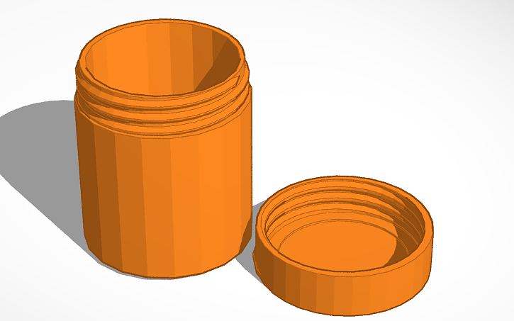 3D design Jar Lid Threads - Tinkercad