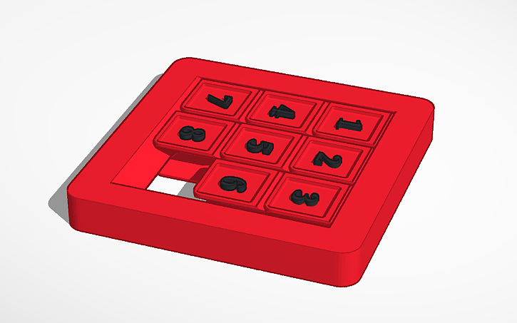 3D design Number slider game - Tinkercad