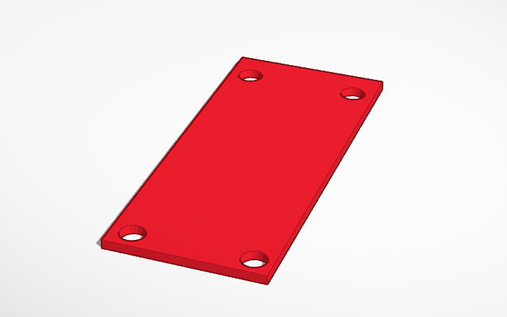 3D design simplex 4903 backbox screw plate - Tinkercad