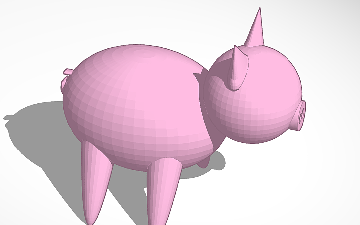 3D design Pig - Tinkercad