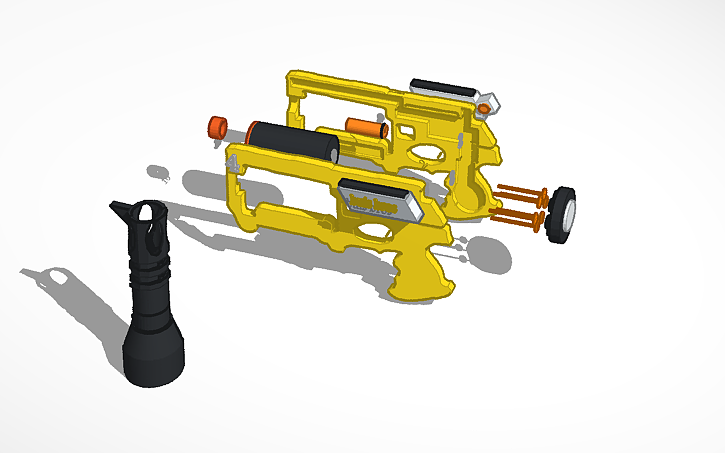 3D design Copy of Nerf Gun Exploded View - Tinkercad