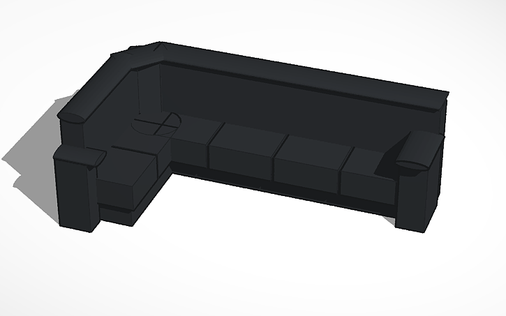 3D design L couch - Tinkercad