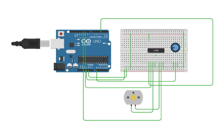 Circuit design analog input - Tinkercad