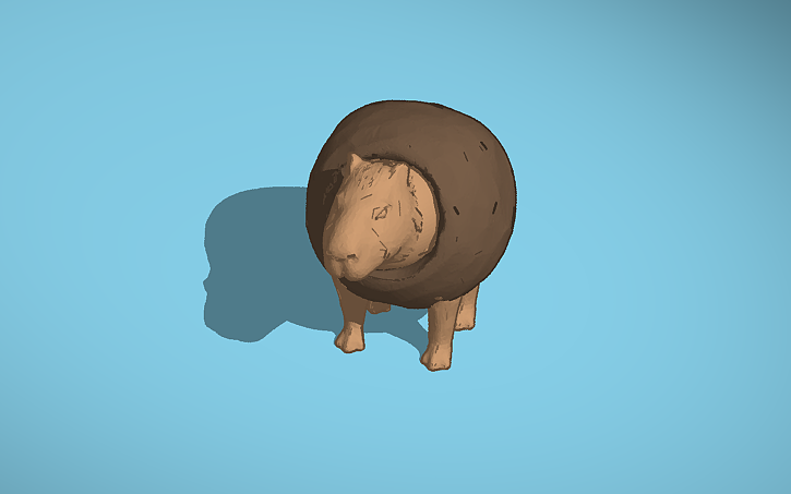 3D design Burbaloni Luliloni Capibarello Cocosini - Tinkercad