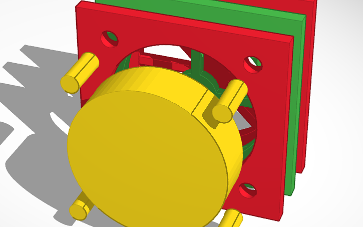 3D design 40mm pc fan hole - Tinkercad