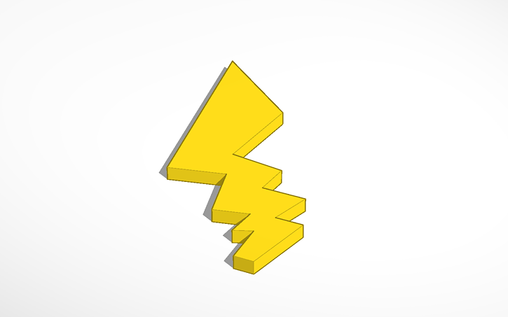 3D design Pikachu´s tail - Tinkercad