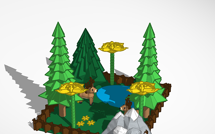 3D design Zoo Series: Reindeer Enclosure - Tinkercad