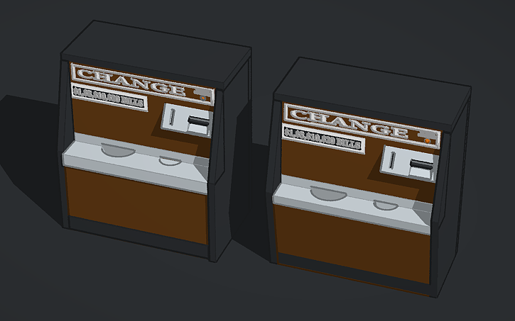 3D design change machine v1 & v2 - Tinkercad