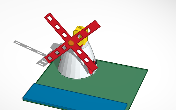 3D design windmill [spin circuit assembley] - Tinkercad