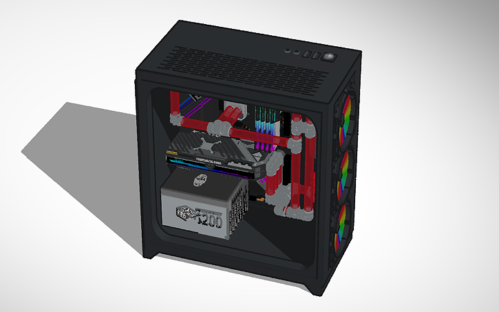 3D design PC Gamer 10.0 RTX 3090 Asus Black Version - Tinkercad