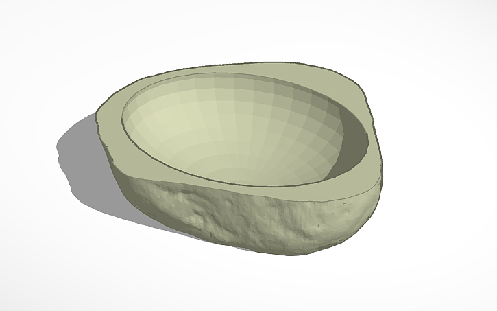 3D design rock bowl - Tinkercad