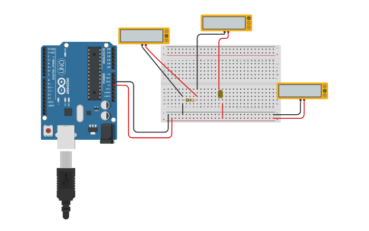 Circuit design Simple LED - Tinkercad