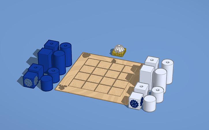 3D design eskimo checkers - Tinkercad