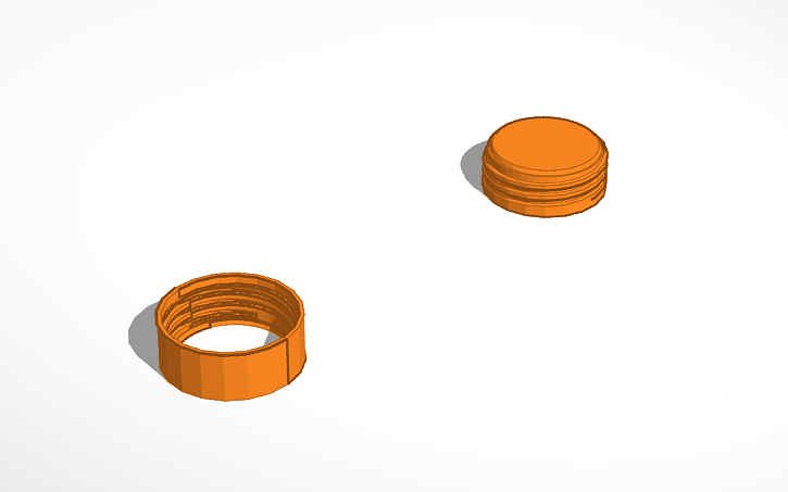 3D design 2l pop bottle thread - Tinkercad