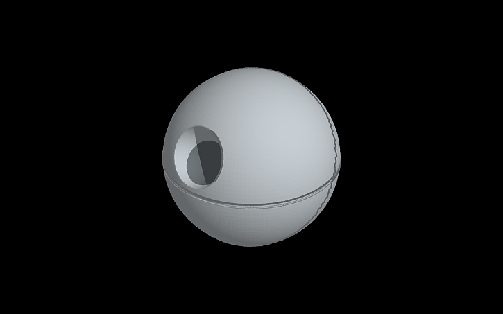 3D design Simple Death Star - Tinkercad