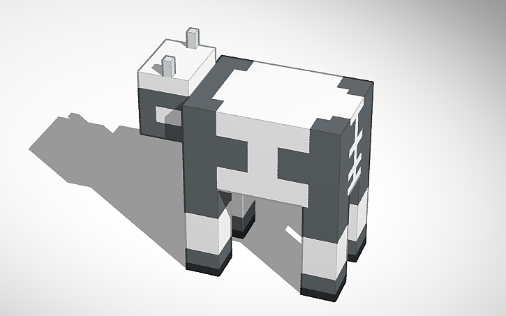 3D design Minecraft Cow Template - Tinkercad