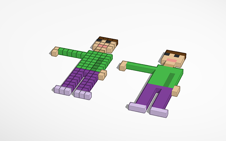 3D design Day 58 of TED: pixel art SnakeMaster - Tinkercad