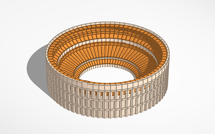 3D design Roman Colosseum - Tinkercad