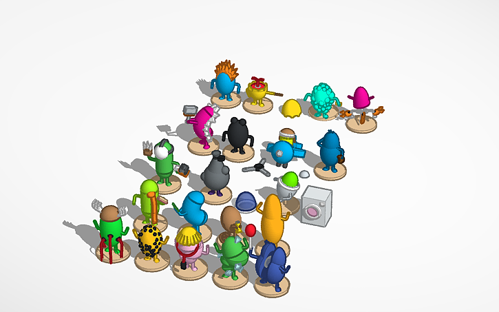 3D design Dumb Ways to Die Beans - Tinkercad