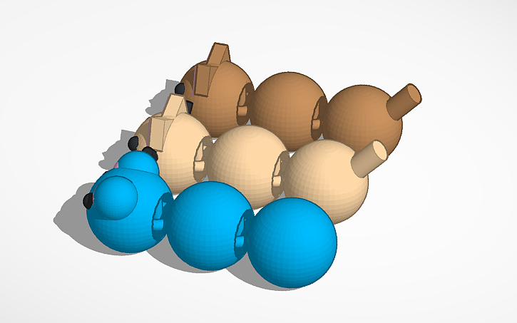 3D design Articulated Animals - Tinkercad