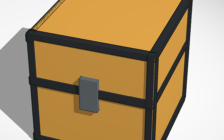 3D design Minecraft Chest - Tinkercad