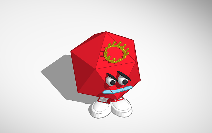 3D design weird sad guy - Tinkercad