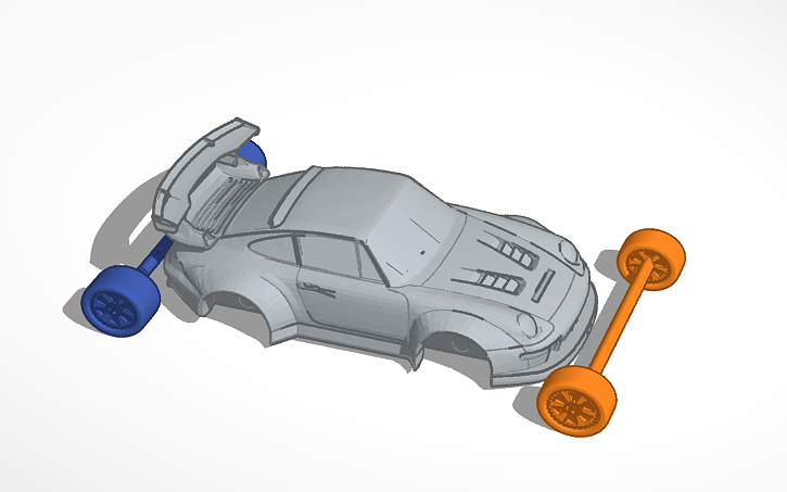 3D design Porsche 911 GT2 toy car - Tinkercad