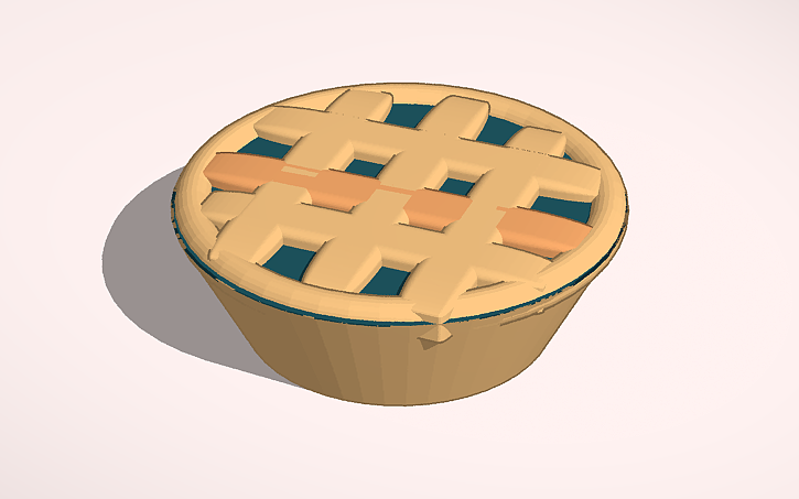3D design I turned it into blue berry pie!!!!!! - Tinkercad