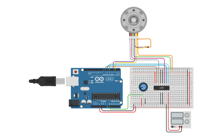 Circuit design JC PID Position Control - Tinkercad